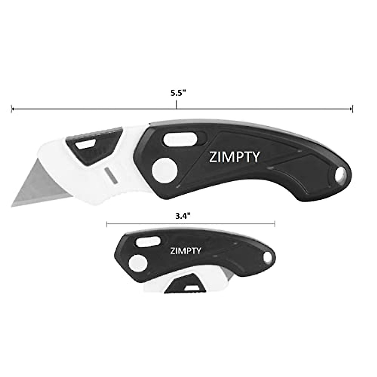 Zimpty shark knife with utility knife and 10 pcs blades combo | Box Cutter Heavy Duty Shark Knife Vinyl Knife Utility Knife Roofing Knife Delphin Dolphin Carpet Knife