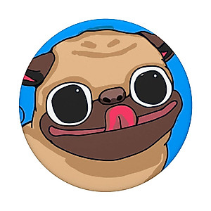 Cute Cartoon Pug Dog with Tongue Out. PopSockets PopGrip: Swappable Grip for Phones & Tablets