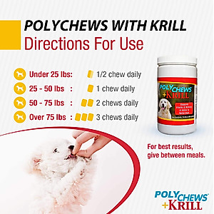 Polychews Bimeda Advanced Formula with Krill and Beta Glucans, Soft Chews for Joint Support and Overall Health, 120ct