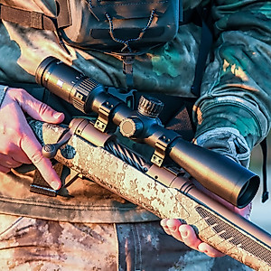 WARNE Scope Mounts Maxima Horizontal, 1 Inch, PA, Optic Rings, Low, Matte Black