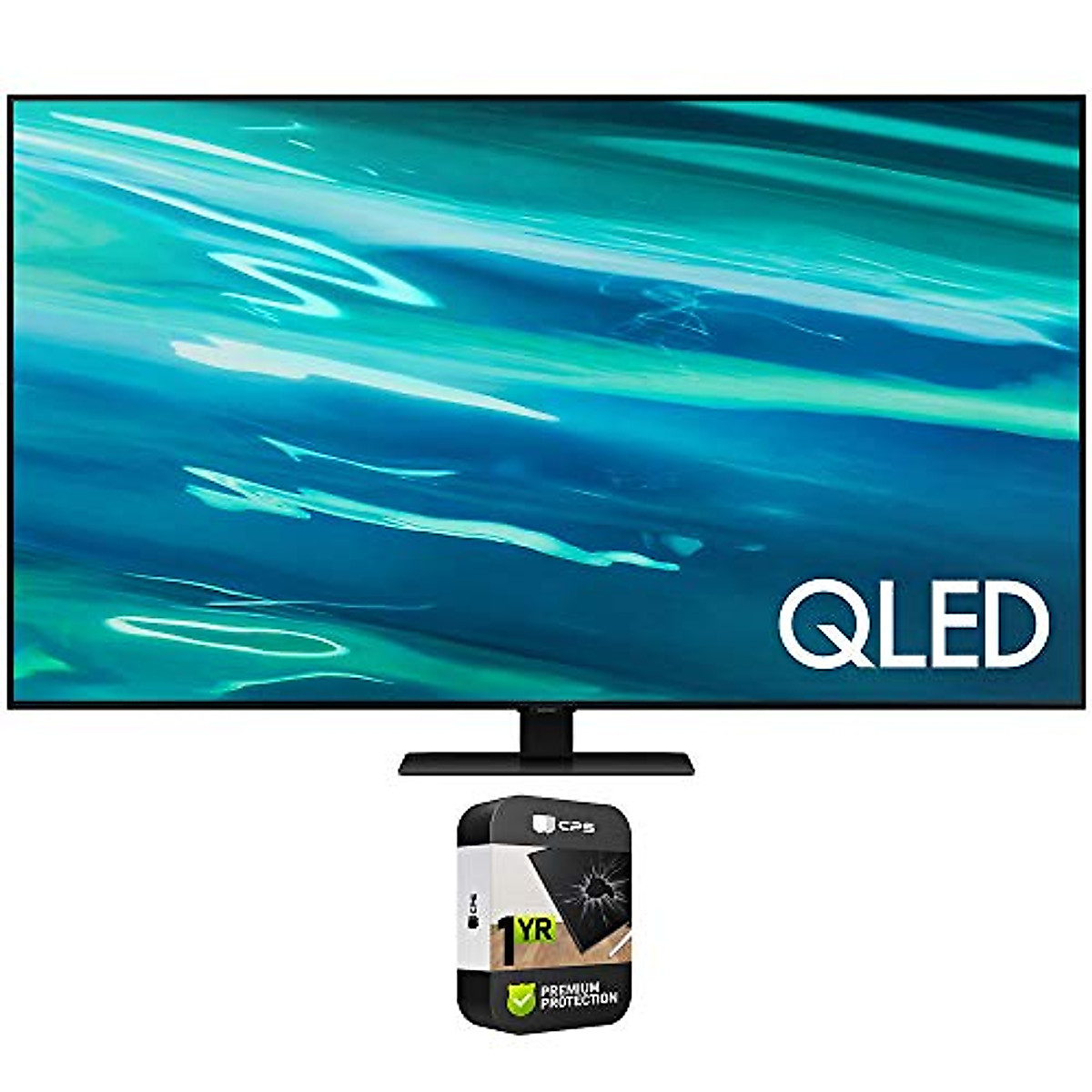 SAMSUNG QN75Q80AA 75 Inch QLED 4K Smart TV Bundle with Premium 1 YR CPS Enhanced Protection Pack