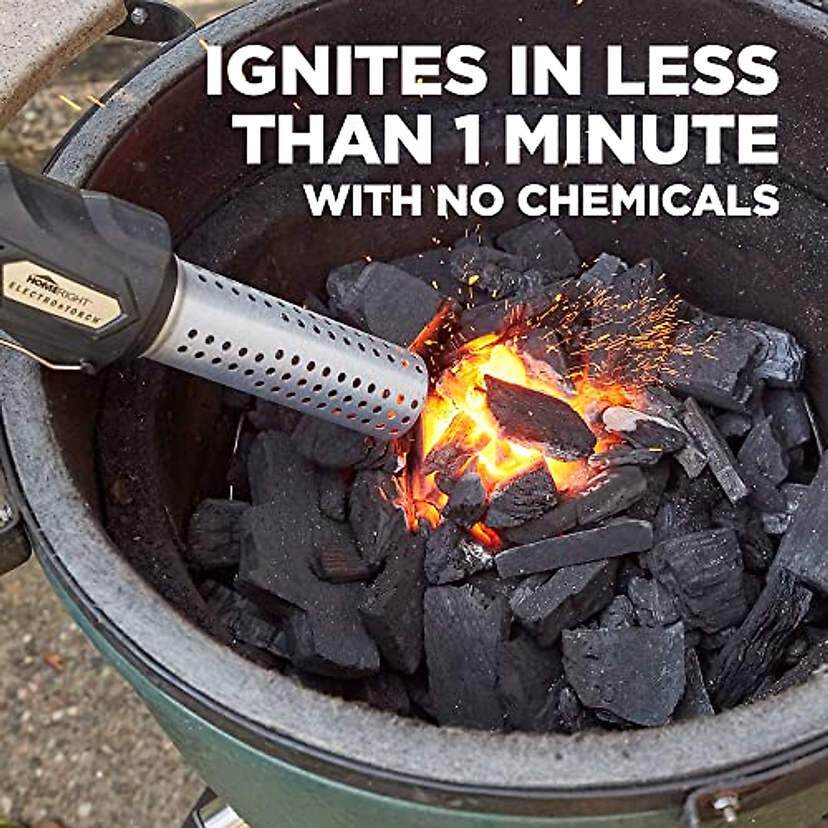 HomeRight Electro-Torch C900085 Fire Starter, Charcoal Starter and Lighter, BBQ Smoker, Grill Starter, Chemical Free Heated Air with Built-In Blower