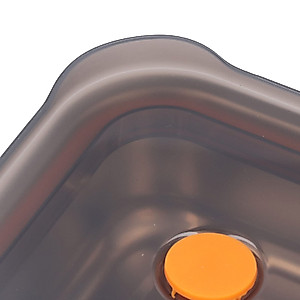 Metal Food Container, Stainless Steel Food Storage Container Leak Proof Sinking Lid for Restaurant (500ml)