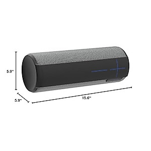 UE MEGABOOM Charcoal Black Wireless Bluetooth Speaker (Charcoal Black, Renewed)