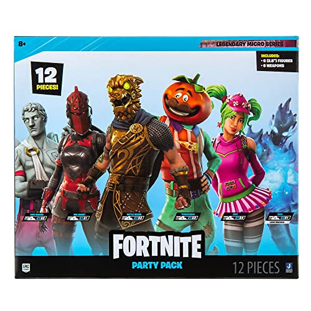 FORTNITE Micro Legendary Series 6-Pack, Six 2.5-inch Highly Detailed Figures with Weapons - Amazon Exclusive