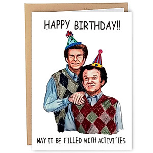 AONUOWE Funny Birthday Card For Women Men Him Her Pun Adult Friend Bday Card May It Be Filled With Activities