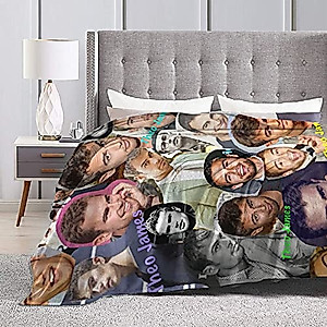 Blanket Theo James Soft Flannel Fleece Throw Blanket Soft Flannel All-Season Room Decoration Carpets (50"x40")