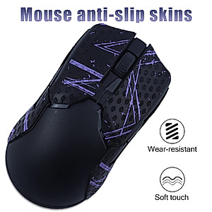 Wunzkii Mouse Grip Tape for Razer Viper/Viper Ultimate, Mouse Side Anti-Slip Stickers Gaming Mouse Skin Pre-Cut, Sweat Resistant, Self-Adhesive Design, Professional Mice Upgrade Kit