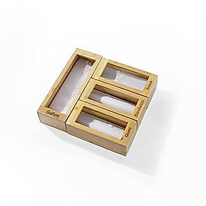 Ziplock bag organizer, bamboo ziplock organizer for drawer, bag organizer for kitchen plastic bag storage, ziplock bag organizer