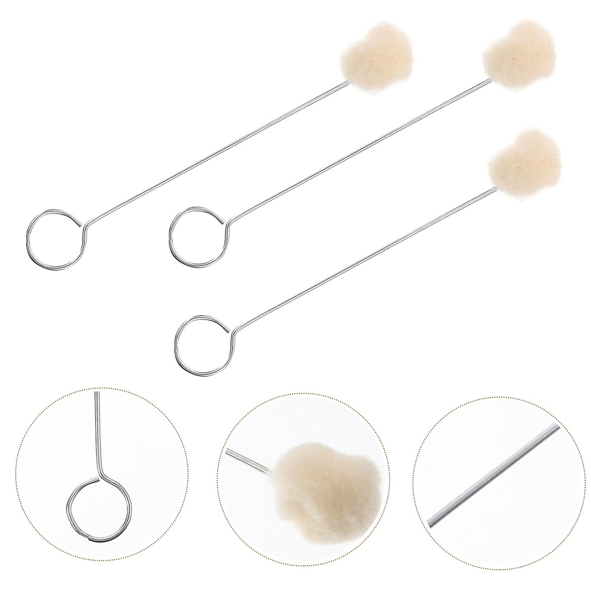 MAGICLULU 10pcs Wool Daubers Ball Brush Leather Dye Leather Tool Leather Crafting Tools for Leather Dyes for DIY Crafts Projects