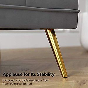 VASAGLE Futon Sofa Bed, Convertible Sleeper for Compact Living Space, 66.1 x 31.9 x 29.5 Inches, Gray