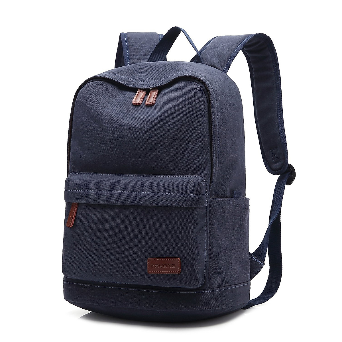 kayond Casual Style Lightweight canvas Laptop Bag/Durable Travel backpacks/Rucksack for Men&Women/Fashion Backpack Fits 15 inch Notebook (navy blue)