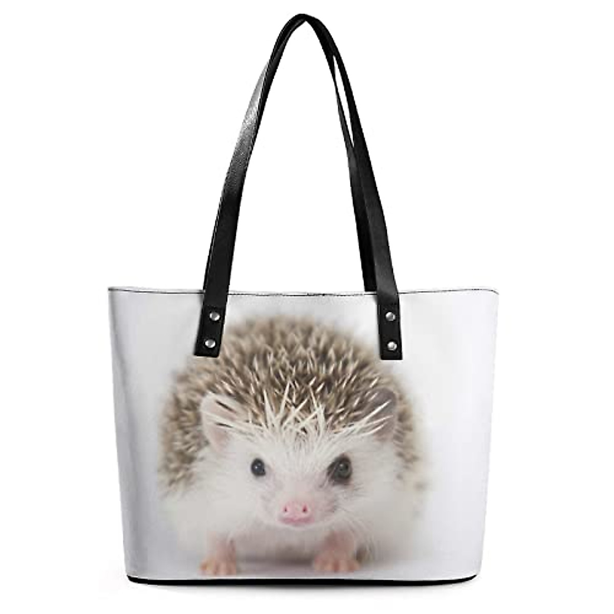 Womens Handbag Hedgehog Leather Tote Bag Top Handle Satchel Bags For Lady