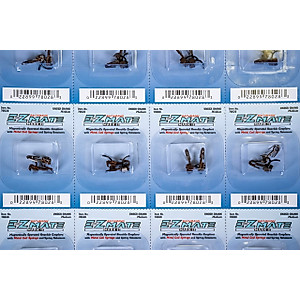 Bachmann Trains - E-Z MATE MARK II COUPLERS - MAGNETIC KNUCKLE COUPLERS with METAL COIL SPRING - UNDER SHANK - MEDIUM (12 pair/card) - HO Scale