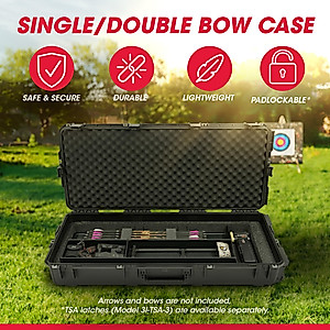 SKB Cases iSeries Portable Heavy Duty Double Rifle or Parallel Limb Bow Carrying Large Case