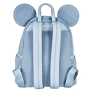 Loungefly Disney Minnie Mouse Denim Womens Double Strap Shoulder Bag Purse