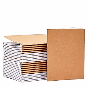 24 Pack Blank Journals Bulk Set, Small Kraft Paper Notebooks, Sketchbooks for Kids, Students to Write Stories (4x6 in)