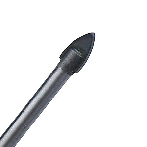 Sydien 5pcs Triangle Head Tile Drill Bit 3/16 Inch(5mm) Tip Diameter 64m Length 5/32" Shank Glass Tile Tip for Drilling Glass, Tile & Ceramic