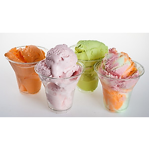 Golden Apple, 9 oz-30ct Clear Plastic Sundae Cups no lids. Disposable Dessert Bowls, Frozen Dessert