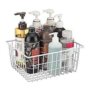 iPEGTOP Wire Storage Baskets and Deep Refrigerator Freezer Baskets, White- 3 Large and 6 Medium