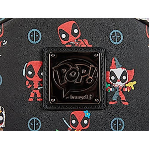 Loungefly POP Marvel Deadpool 30th Anniversay All Over Print Womens Double Strap Shoulder Bag Purse
