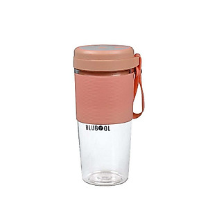 BluBool Portable Blender for Shakes, Smoothies, and Juice, 400ml Personal Size Blender Ideal for Gym, Office, and Traveling, USB Rechargeable Mini Smoothie Blender Mixer with 6 3D Blades Juicer Cup for Sports Travel Home Office (Pink)