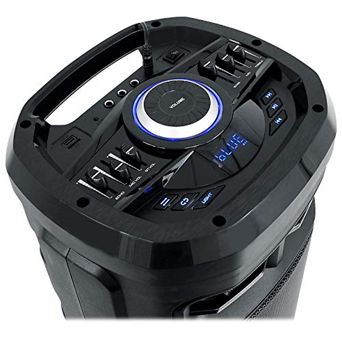 Rockville Go Party ZR10 Dual 10" Portable Wireless LED Bluetooth Speaker+UHF Mic