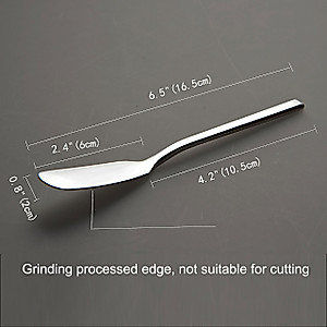 IMEEA Butter Knife Stainless Steel Butter Knife Spreader 6.5-Inch Cheese Spreaders, Set of 4