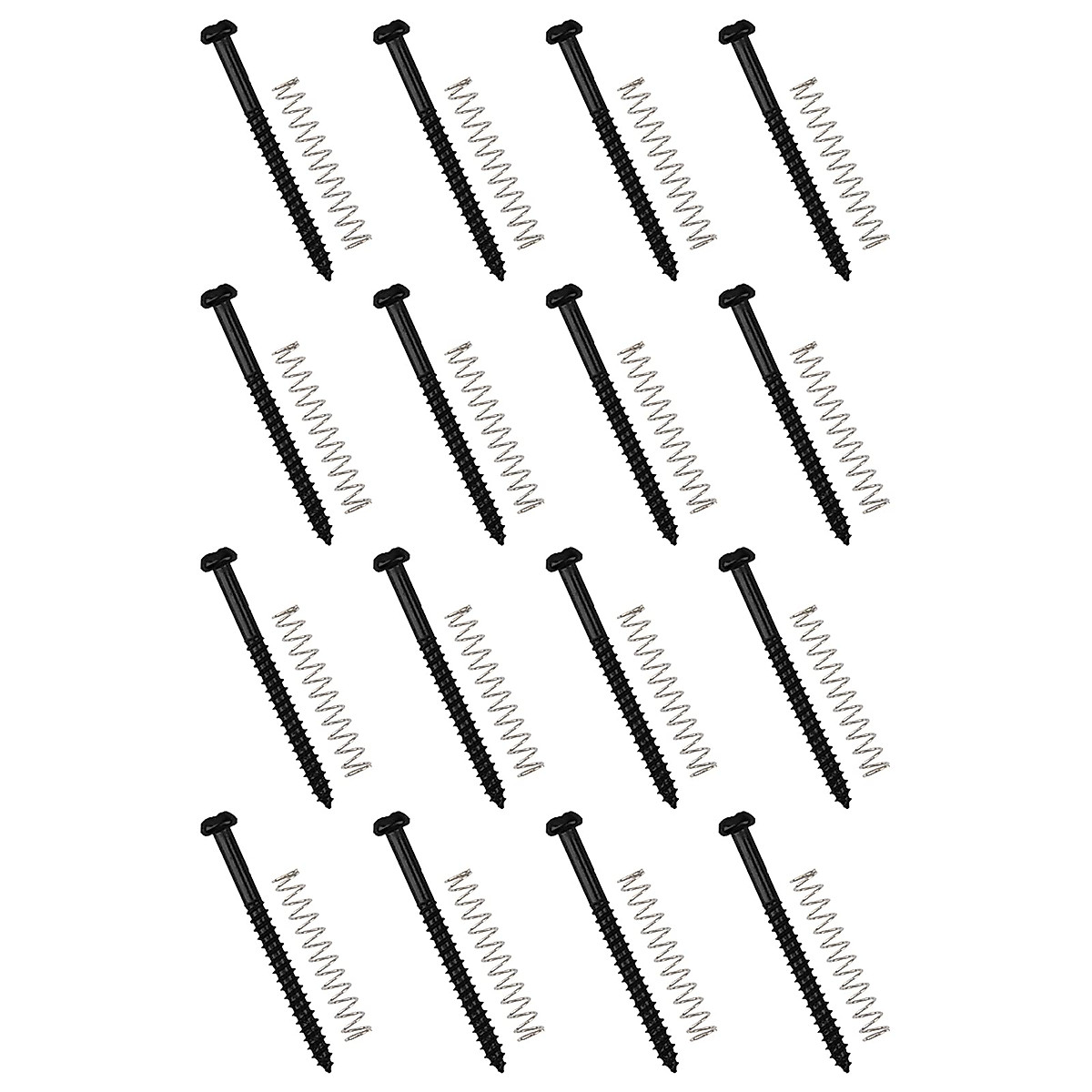 32Pcs Yootones Bass Pickup Mounting Screws Springs Compatible with P Bass Jazz Bass or P90 Pickups (Black)