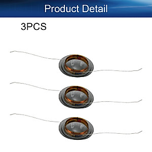 Heyiarbeit 3Pcs 19mm/0.75" Tweeter Voice Coil Audio Speaker High Tone Translucent Crystal Silk Film Dome Tweeter Accessory for Audio Replacement