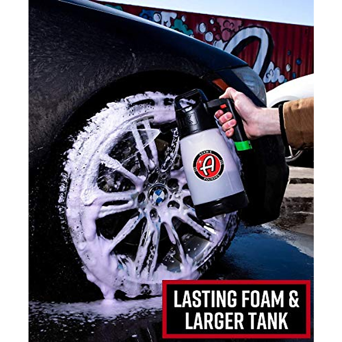 Adam’s IK Pro 2 Foaming Pump Sprayer - Pressure Foam Sprayer for Car Cleaning Kit Car Wash Car Detailing | Fill with Car Wash Soap Wheel Cleaner Tire Cleaner Rim | Water Sprayer Lawn Garden Weeds