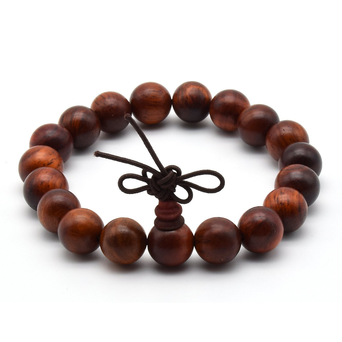 Zen Dear Unisex Natural Rosewood Prayer Beads Buddha Buddhist Prayer Meditation Mala Necklace Bracelet (10mm 19 beads)