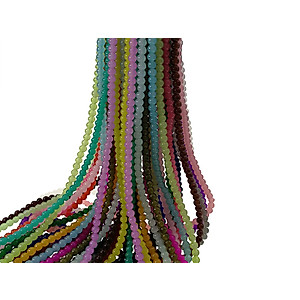 Pamir Tong 1500PCS 6mm Glass Round Beads Bulk， Imitative Jade Beads, Bracelet Loose Beads for Jewelry Making Earring, Necklaces, and DIY Crafts (6mm)