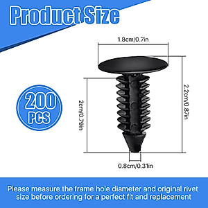 Lainballow 200 PCS Medium Multi-Gauge Rivet Fasteners, 3/4" Length Patio Strapping Rivets, Patio Strapping Rivets Fasteners with 1/4'' Holes for Repair Vinyl Straps Patio Chair Lawn Lounge