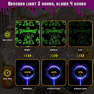 Halloween Blanket 50 x 60'' Pumpkin Plush Blanket- Soft Fleece Halloween Throw Blanket，Glow in The Dark Blanket for Kids & Home Decor (Orange)