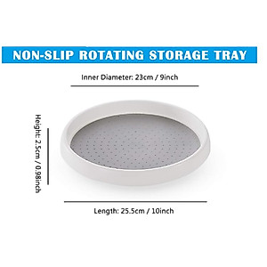 Lazy Susan Turntable for Cabinet, Pantry, Table Top, Bathroom, Laundry Room, Kitchen, 10 Inch