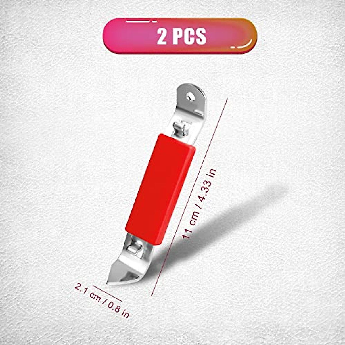 2pcs Magnetic Bottle Openers, Can Tapper Magnetic Can Opener Manual Bottle Punch Opener for Beer Bottles Cans Beverages (Red, Black)