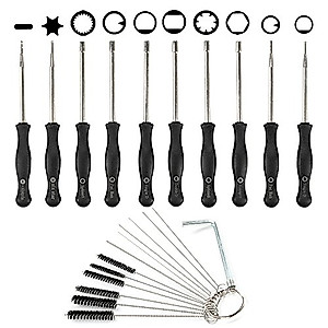 Hipa (Pack of 10 Carburetor Adjustment Tool with Carburetor Cleaning Brush Needle for Common 2 Cycle Small Engine Echo STHIL Poulan Husqvarna MTD Ryobi Homelite Trimmer Weed Eater Chainsaw