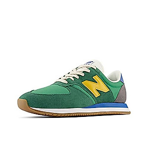 New Balance Unisex-Adult 420 V2 Sneaker, Team Forest Green/Yellow, 12.5 Wide Women/11 Men