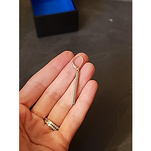 Charmsy 925 Sterling Silver Jewelry Lightweight Vertical Bar Leverback Drop Dangle Earrings for Women 53mm