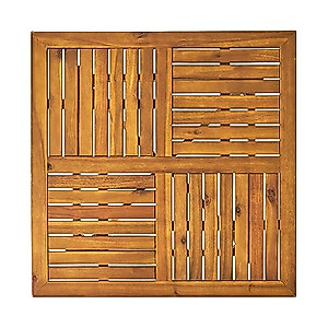 Christopher Knight Home Hermosa Acacia Wood Dining Set, 5-Pcs Set, Teak Finish