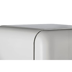 iio 24" 10 Cu Ft Top Freezer Retro Refrigerator, Small, with Mini Ice Cube Tray, 4 Glass Shelves, LED, 1 Crisper, Fridge for Bedroom, Dorm RV Office Beverage, Quiet Compressor, Freestanding (White)