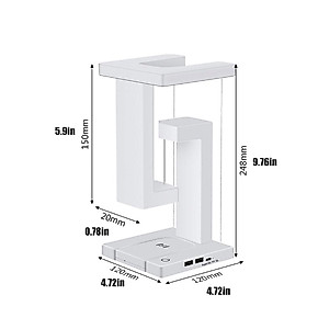 2024 New LED Desk lamp with Wireless Charger, Suspension Style Sensor Cabinet Lamp, Anti-Gravity Small Night Lamp, Wireless USB Charging Bedroom Sleep Light Reading Light Table Lamp1