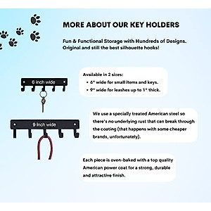 The Metal Peddler Belgian Tervuren Dog - Key Holder for Wall - Small 6 inch Wide - Made in USA; Gift for Dog Lovers