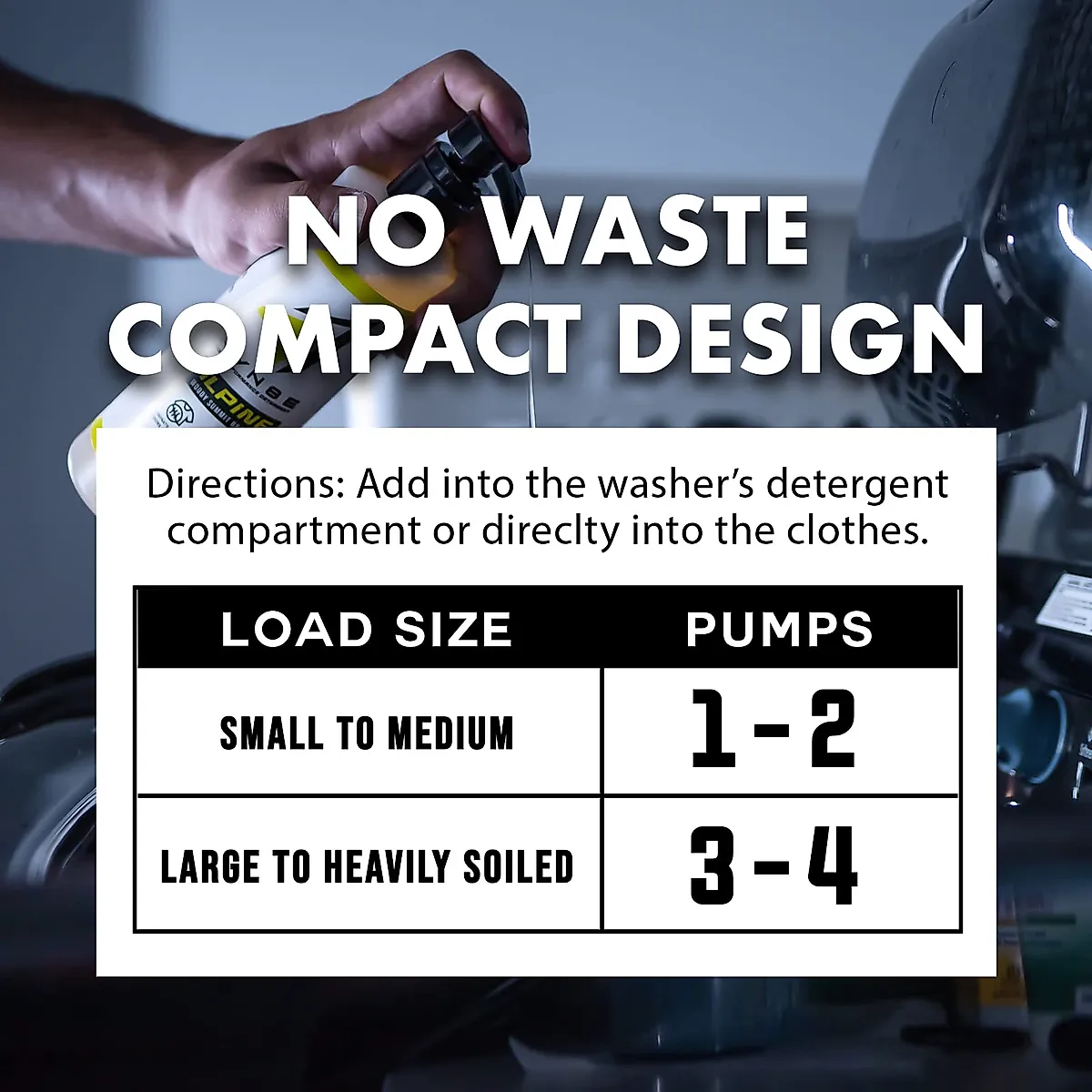 Rynse Activewear Laundry Detergent | Alpine - Laundry Deodorizer & Concentrated Enzyme Booster for Heavy Sweat and Workout Clothes | Sweat Odor Eliminator | Concentrated, Powerful, & Compact Design Laundry Soap | Up to 64 Loads (Alpine)