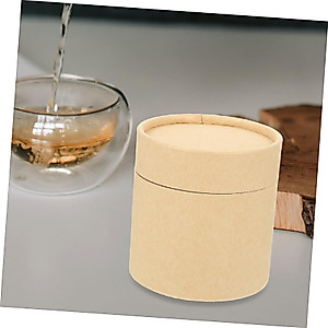 FUNOMOCYA Empty Cans Large Kraft Tea Canister Natural Minimalist Style Food Safe Storage Canister