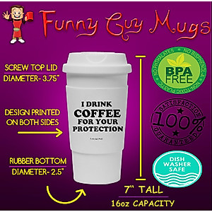 Funny Guy Mugs May The Force Be With You Equation Travel Tumbler With Removable Insulated Silicone Sleeve, Black, 16-Ounce