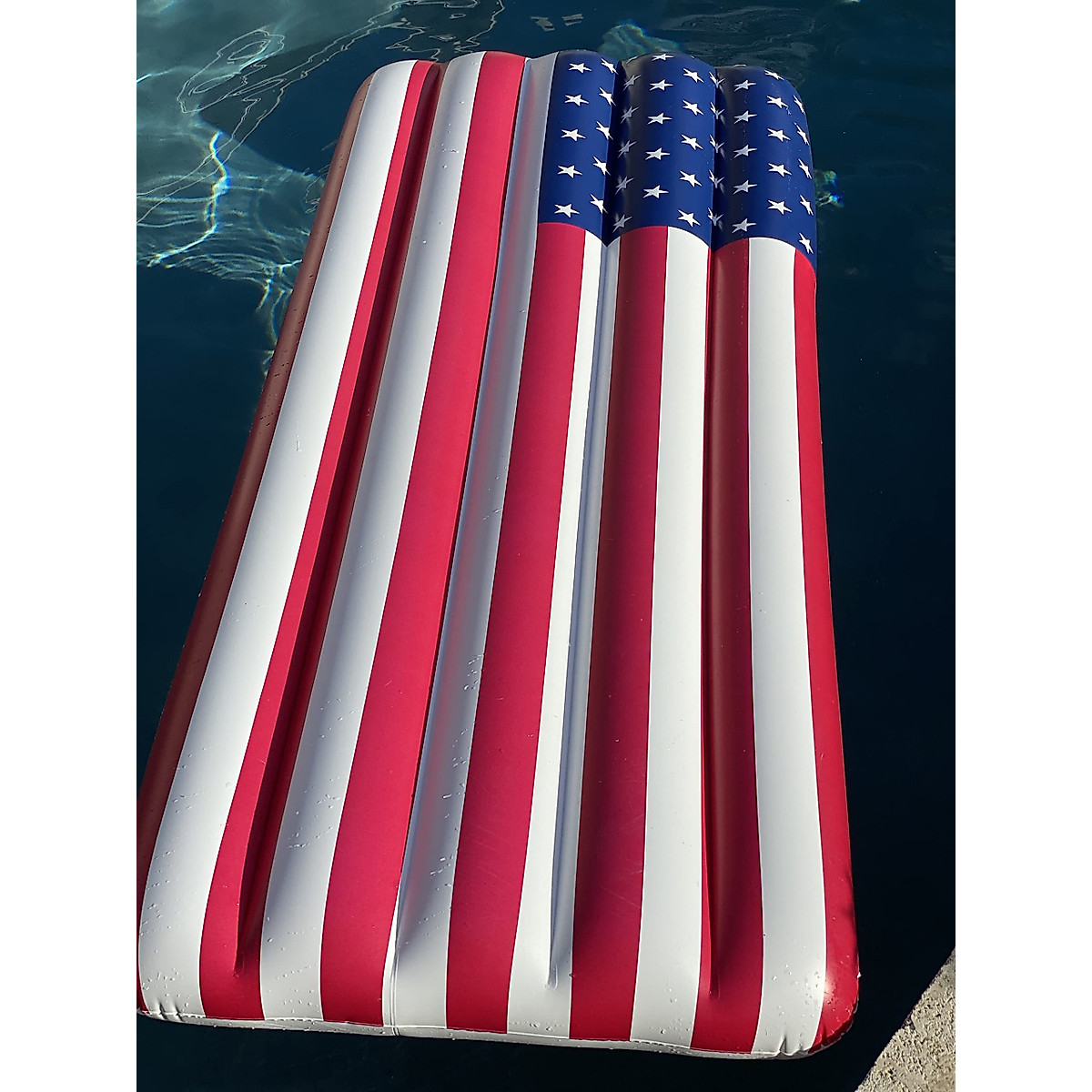 Inflatable American Flag Pool Float Patriotic US Stars & Stripes for Summer 4th of July Parties. Great Gift Idea!