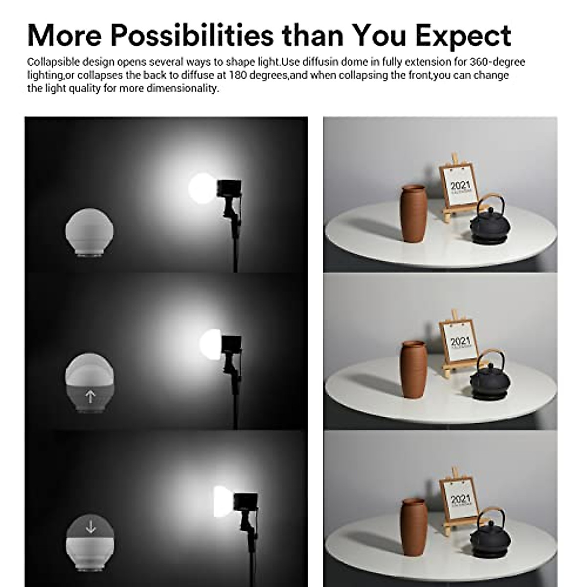 Godox ML-CD15 Diffusion Dome for Godox V1 AD100PRO AD200PRO V860III V860II V850II TT685II TT685 TT600 TT560II TT520II TT660S AD200 ML30 ML30Bi ML60 ML60Bi AD300PRO AD400PRO