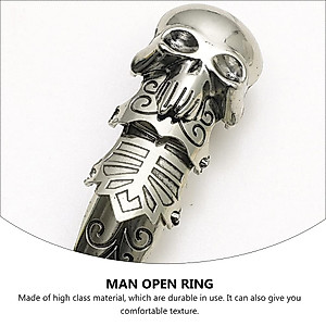 Holibanna Mens Knuckle Joint Full Finger Double Ring Punk Activity Ring Rock Gothic Rings Jewelry for Women Mens